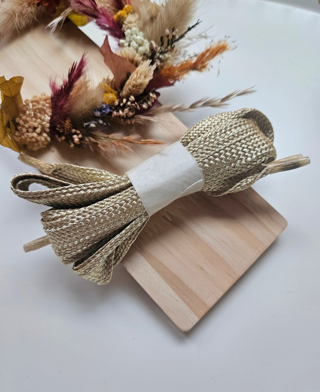 Golden Basketball Lace Golden Lace Wide Flat Golden Shoe Lace Shiny ...