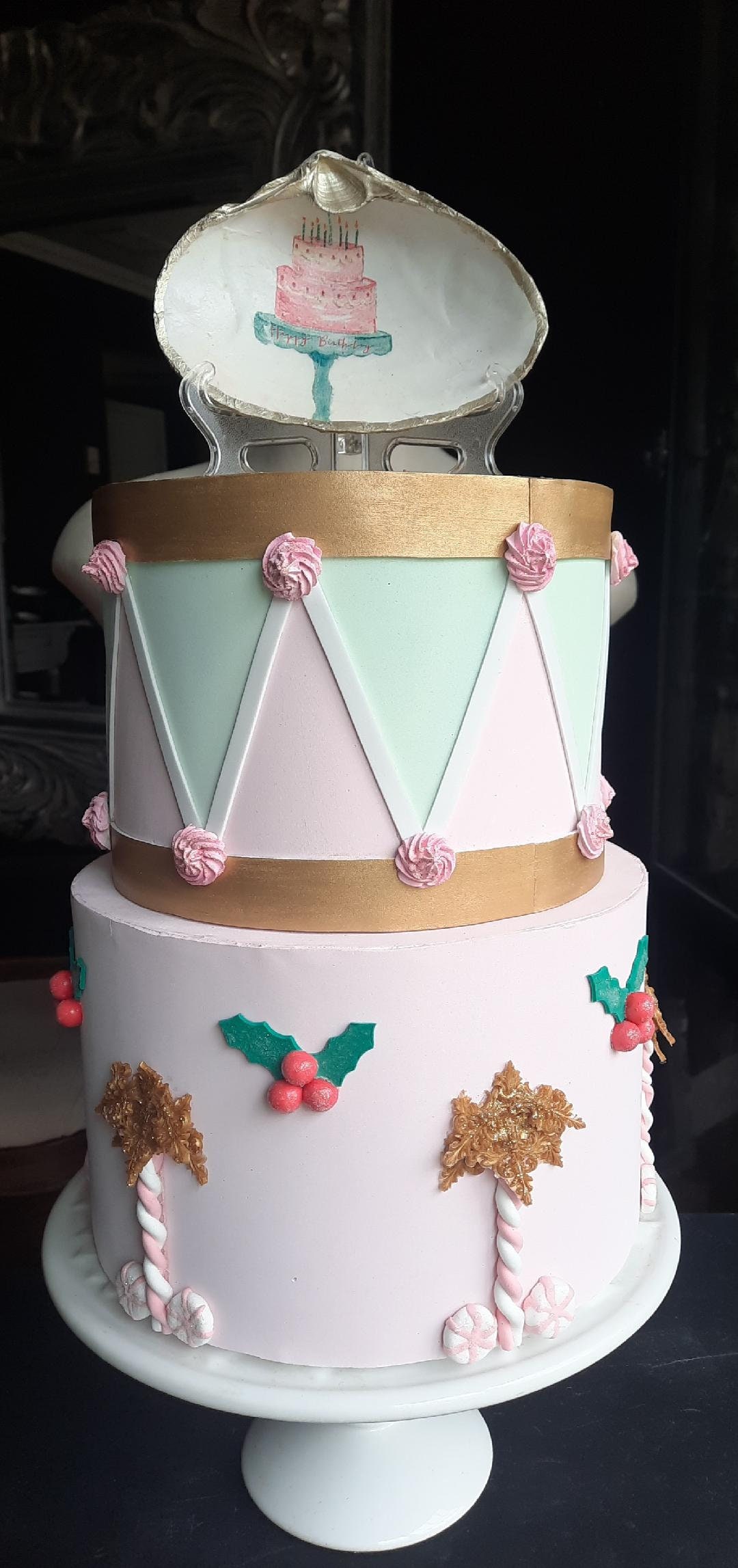 Clam Shell Art Birthday Cake (display Cake Not Included) - Etsy