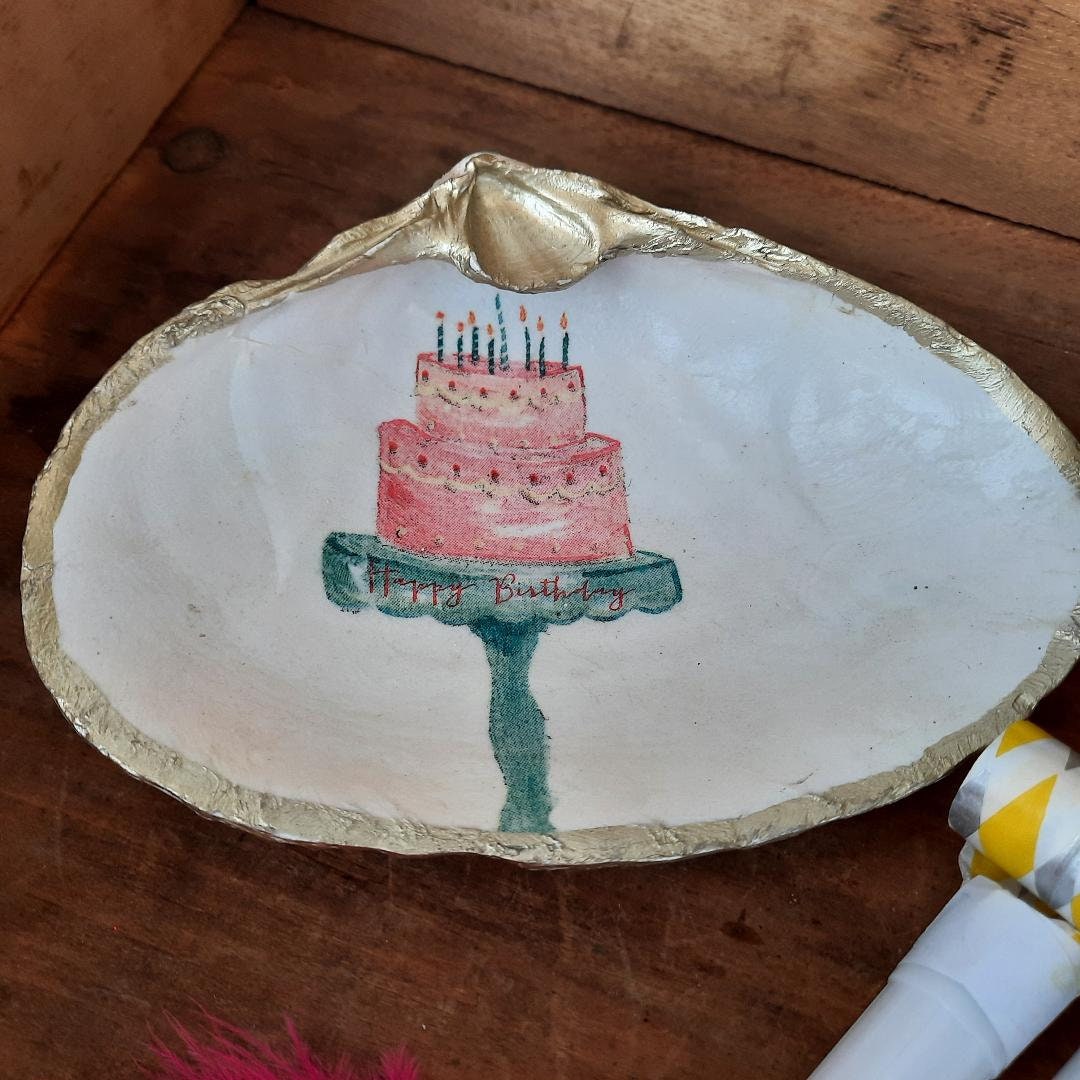 Clam Shell Art Birthday Cake (display Cake Not Included) - Etsy