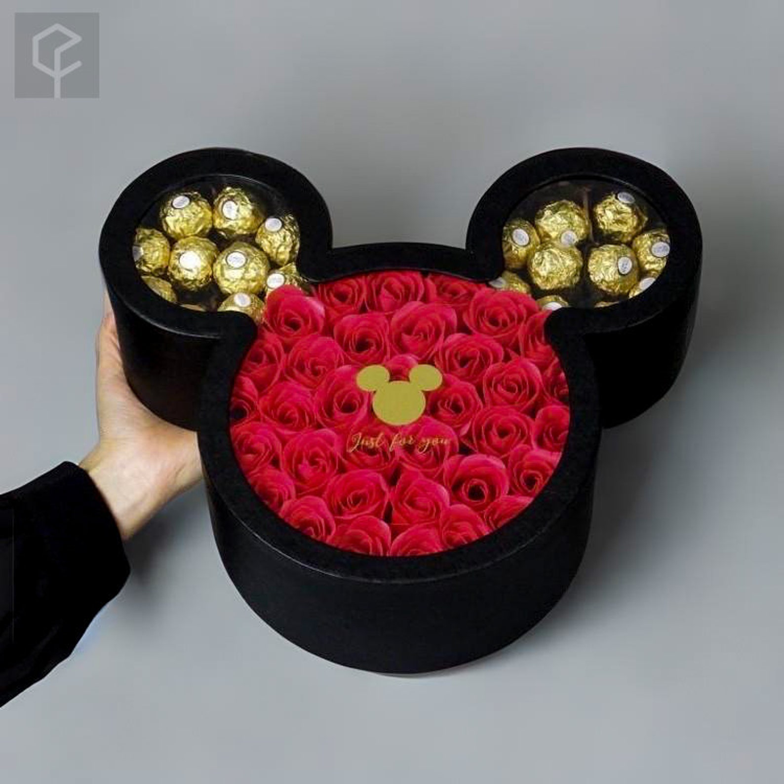 Luxury Mickey Mouse Gift Box Red Roses & Chocolate Birthday ...