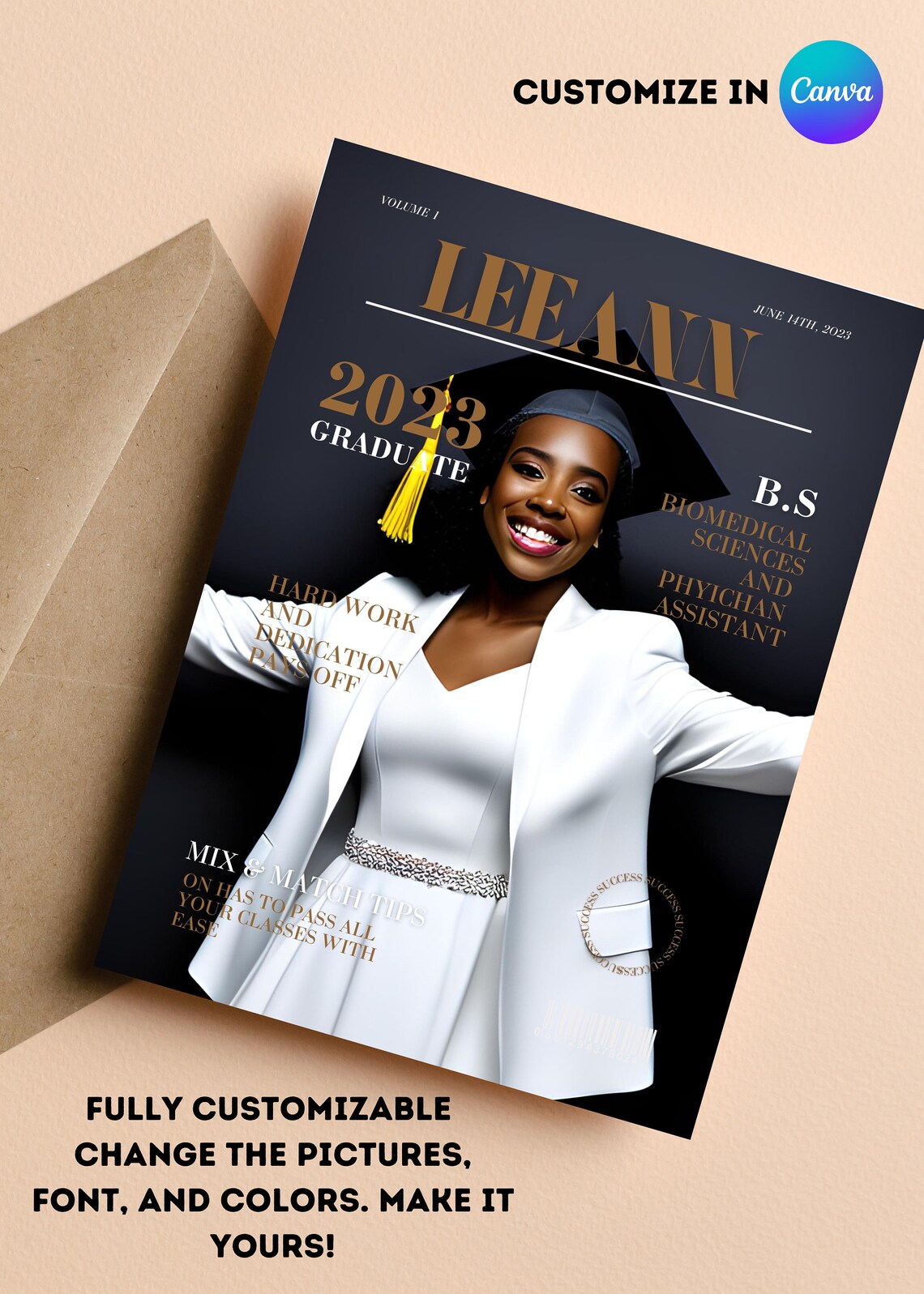 Magazine Cover Graduation Invite Graduation Party Graduation ...