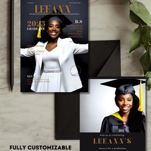 Magazine Cover Graduation Invite Graduation Party Graduation ...
