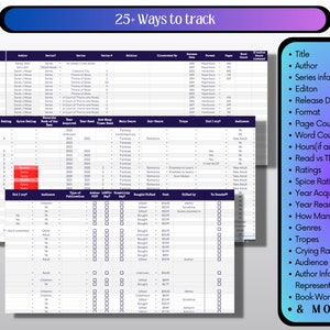 New!! Library Catalog Spreadsheet | Personal Book Tracker Template ...