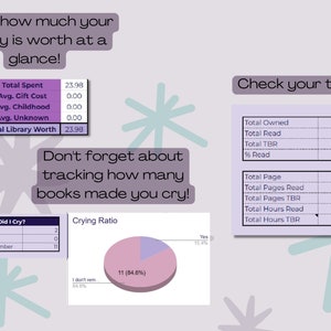 Library Catalog Spreadsheet | Personal Book Tracker Template | Book ...