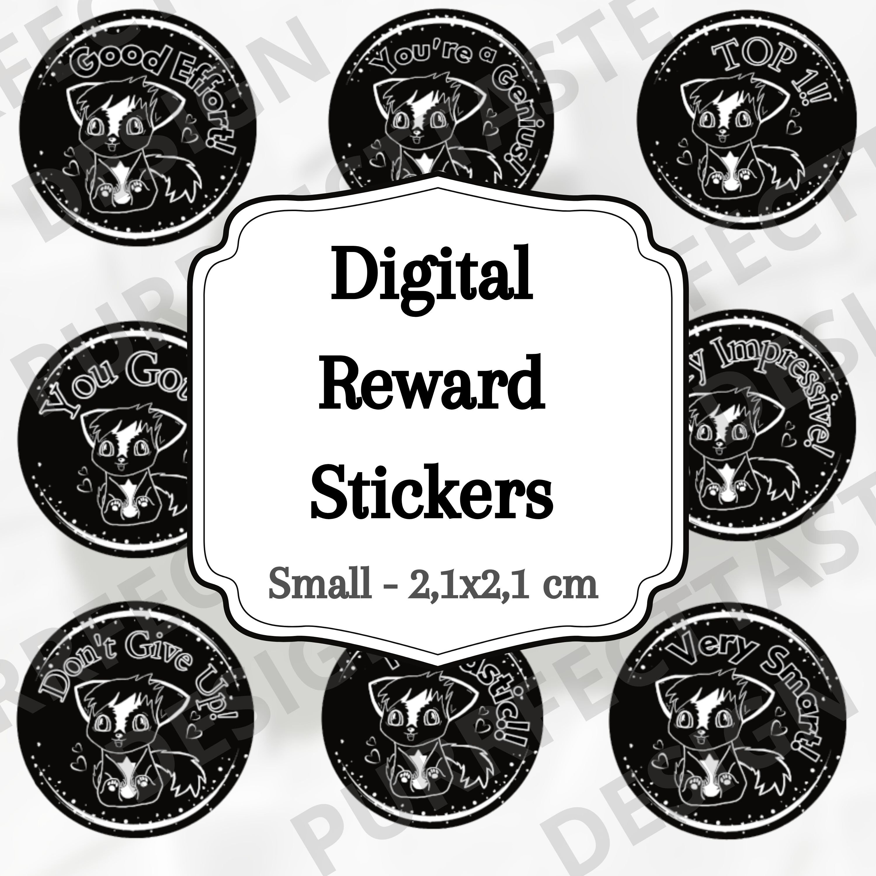 Cute Digital Reward Stickers for Teachers School Merit Clipart for ...