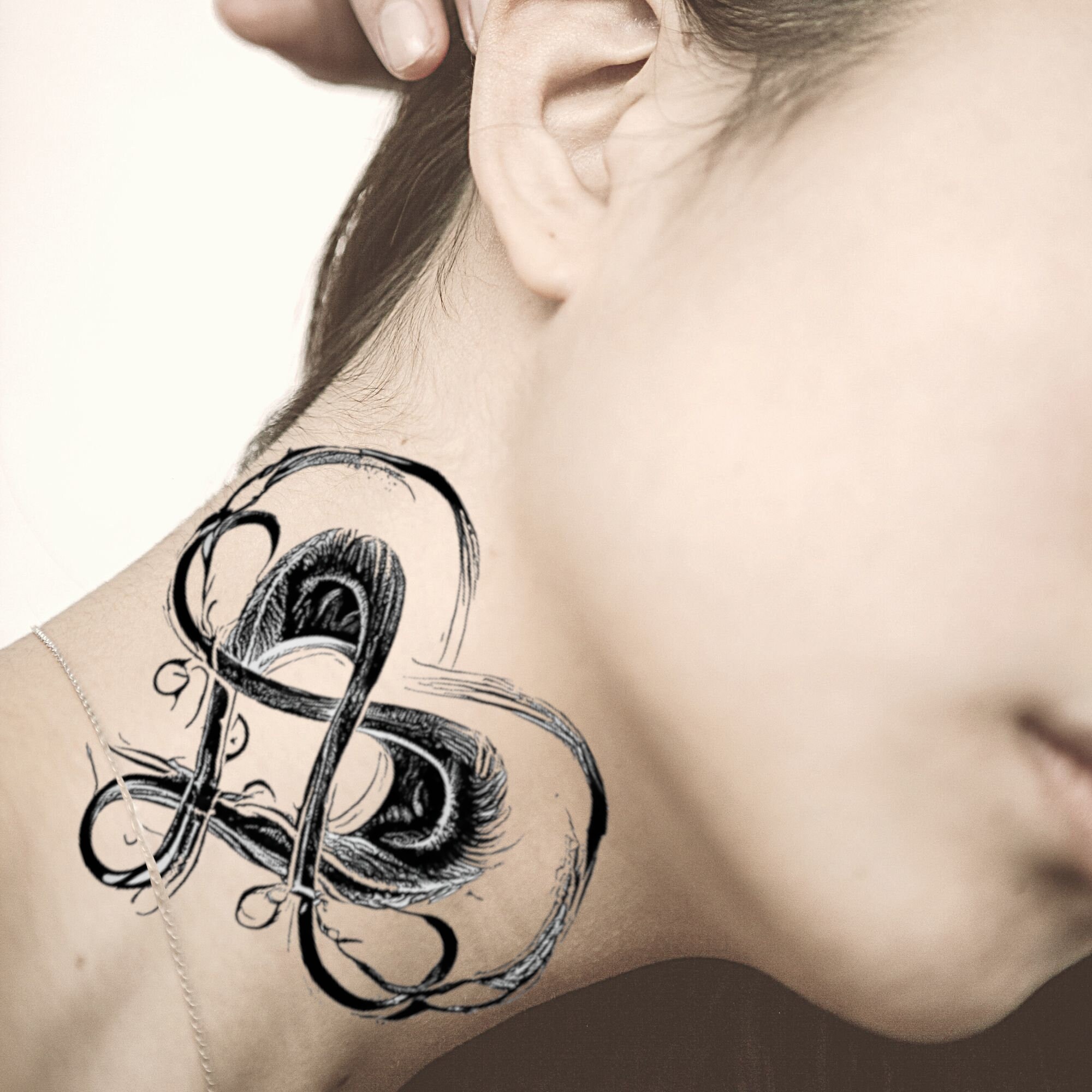 Infinity Symbol Tattoo Design Infinity Heart Tattoo Art Black & White ...