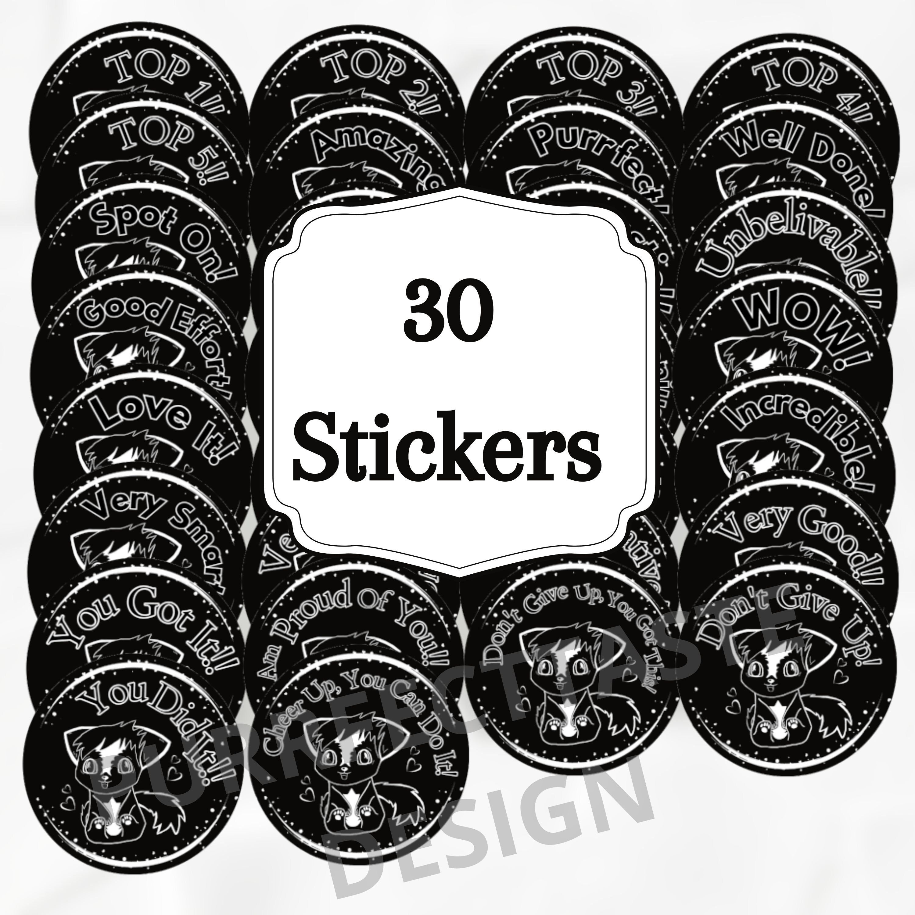 Cute Digital Reward Stickers for Teachers School Merit Clipart for ...