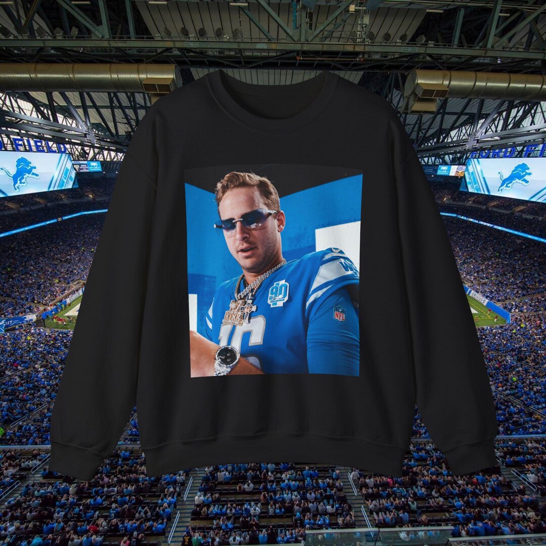 Detroit Lions Sweater, Jared Goff, Vintage Sports Sweatshirt, Lions Fan ...
