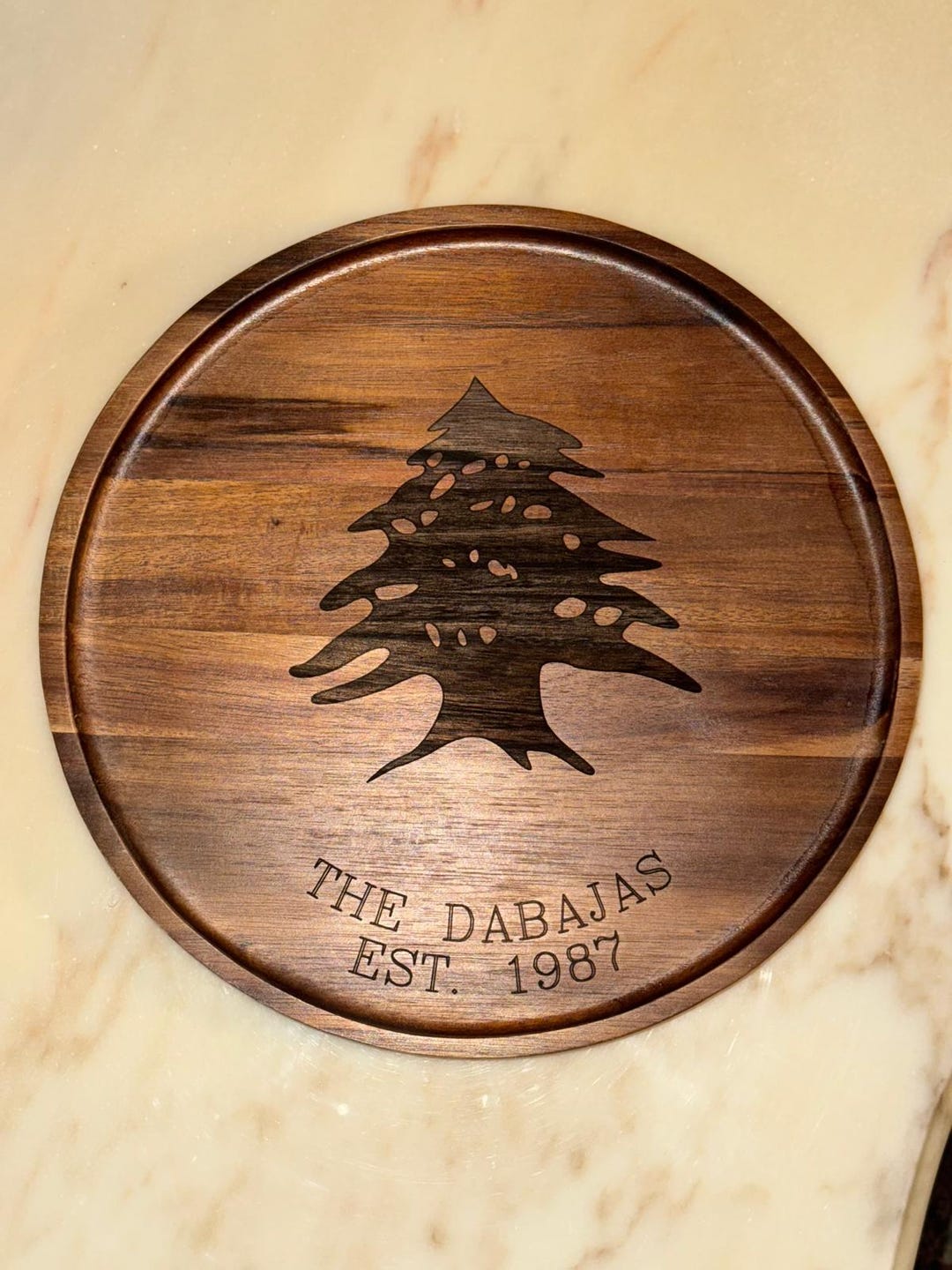 Engraved Lebanese Cedar Acacia Wood Serving Tray – Rustic Home Decor - Etsy