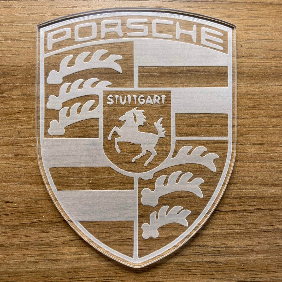 2 X Etched Acrylic Stylish PORSCHE Coaster - Etsy UK