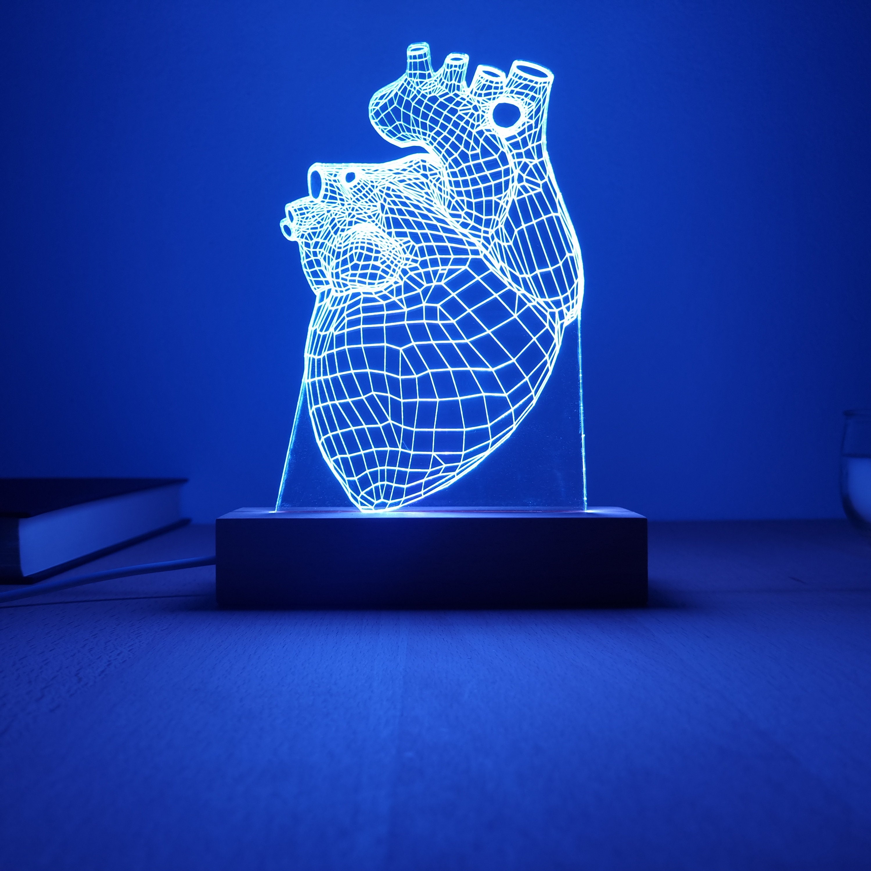 Heart LED Lamp I Cardiologist Gift I Led Lights Gift for Him I Medical ...
