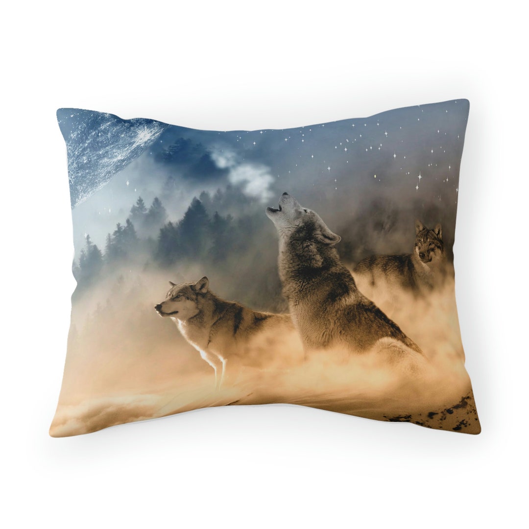 Wolf Pillow - Etsy