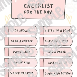 Self Love Checklist - Etsy