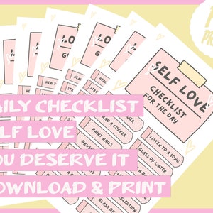 Self Love Checklist - Etsy