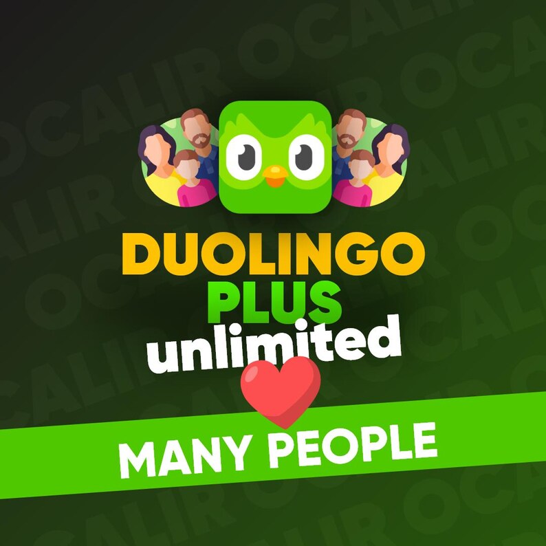 Duolingo PLUS Unlimited Hearts,family Planuse With Multiple People, Automatic Delivery - Etsy