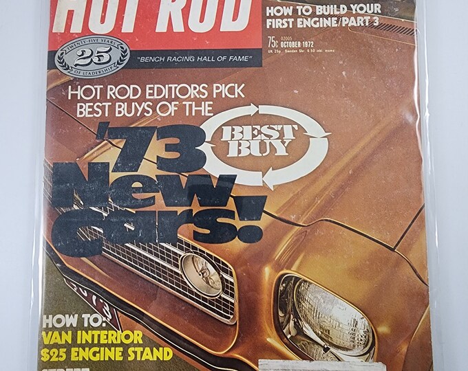 Vintage Hot Rod Magazine October 1972 - Etsy