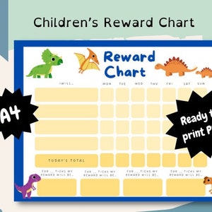 Dinosaur Reward Chart, Rewards, Good Behaviour, Positive Reinforcement ...