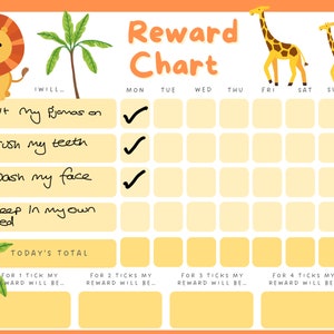 Animal Reward Chart, Rewards, Good Behaviour, Positive Reinforcement ...