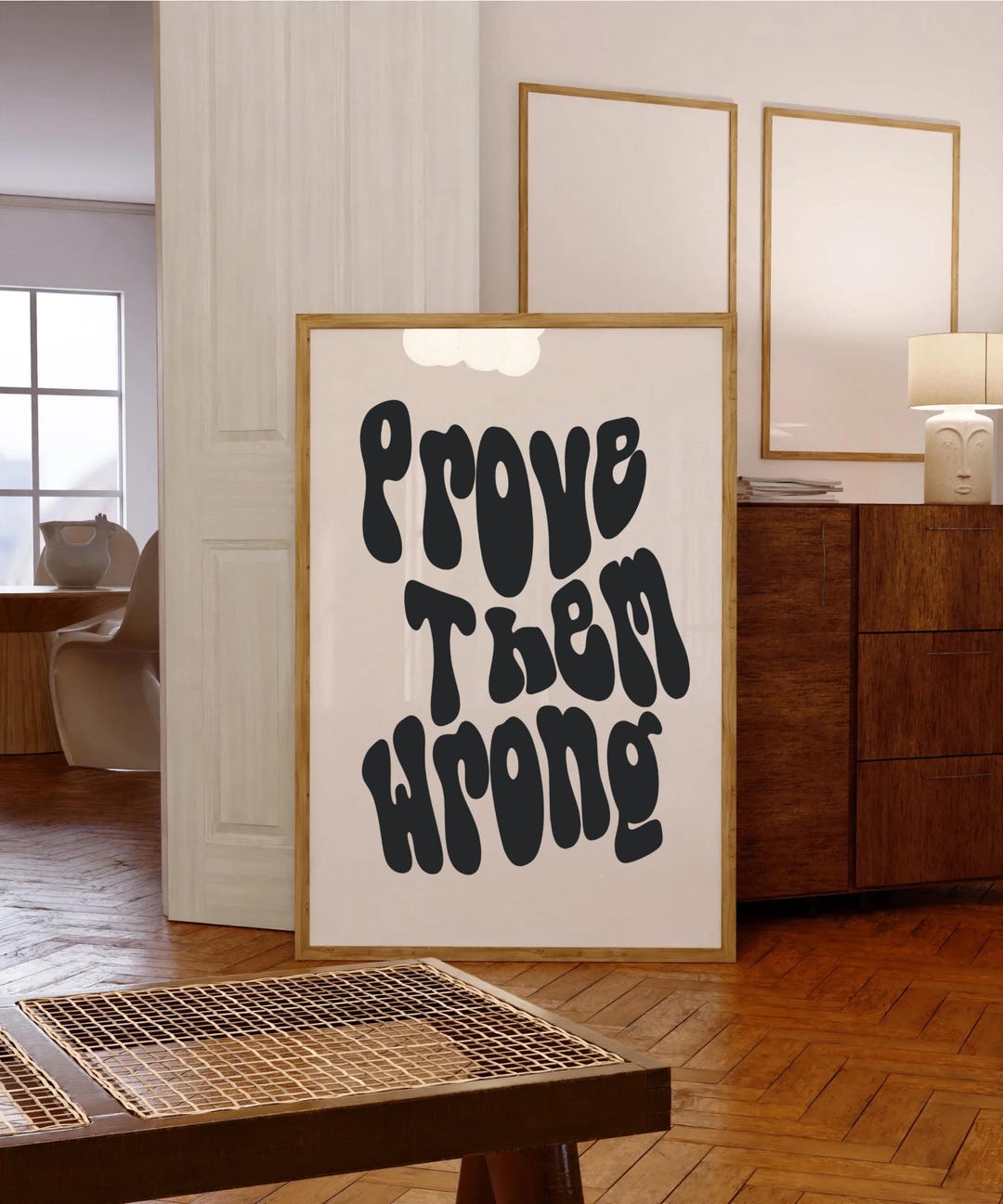 Minimalist Retro Printable Wall Art Home and Office Decor Motivational Phrase Digital Download ...