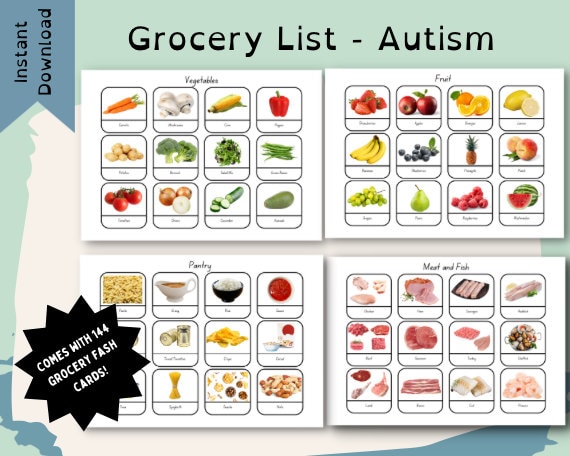 Printable Grocery List Template, Grocery Images, Grocery Shop Autism ...