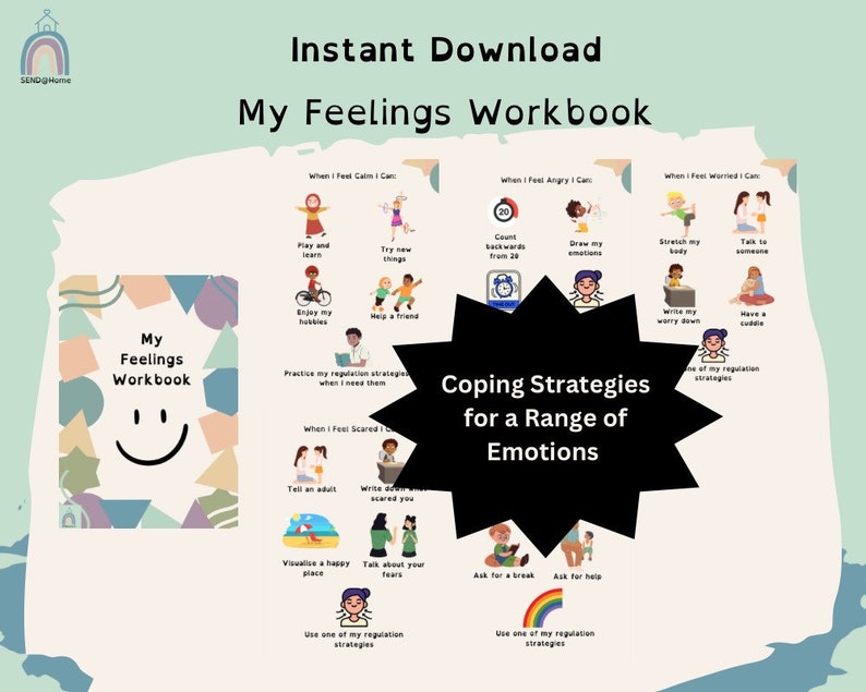 Emotions Worksheets, Feelings Worksheets, Autism Resources, Workbook ...