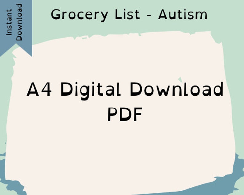 Printable Grocery List Template, Grocery Images, Grocery Shop Autism ...