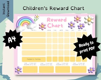 Princess Reward Chart, Rewards, Good Behaviour, Positive Reinforcement ...