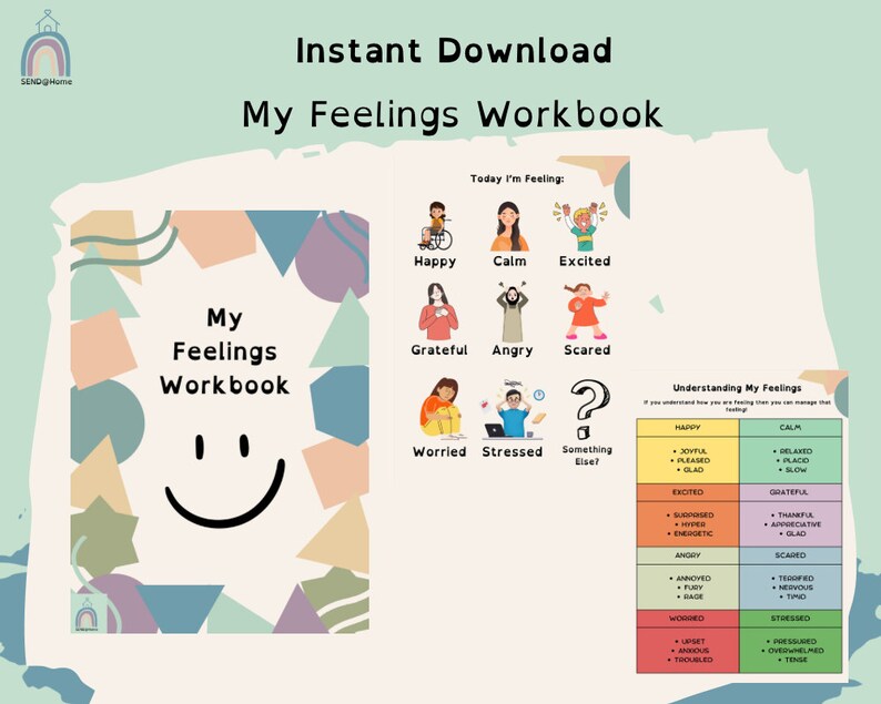 Emotions Worksheets Feelings Worksheets Autism Resources - Etsy