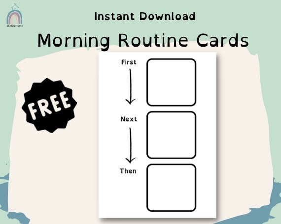 Morning Routine Cards- Morning Schedule, Morning Routine Chart, Autism ...