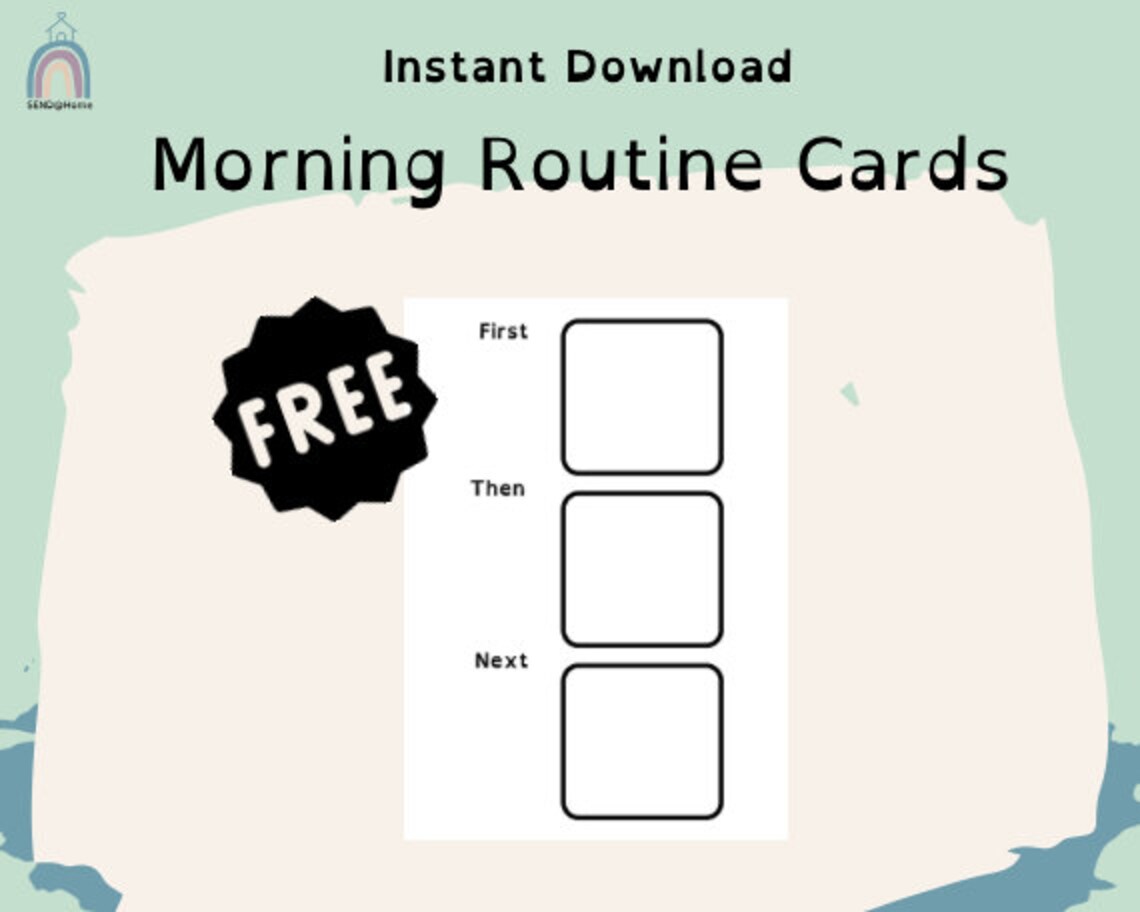 Morning Routine Cards Morning Schedule to Do List Morning - Etsy