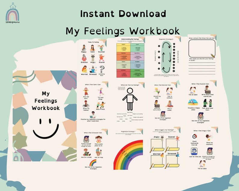 Emotions Worksheets Feelings Worksheets Autism Resources - Etsy
