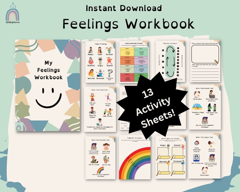 Emotions Worksheets, Feelings Worksheets, Autism Resources, Workbook ...