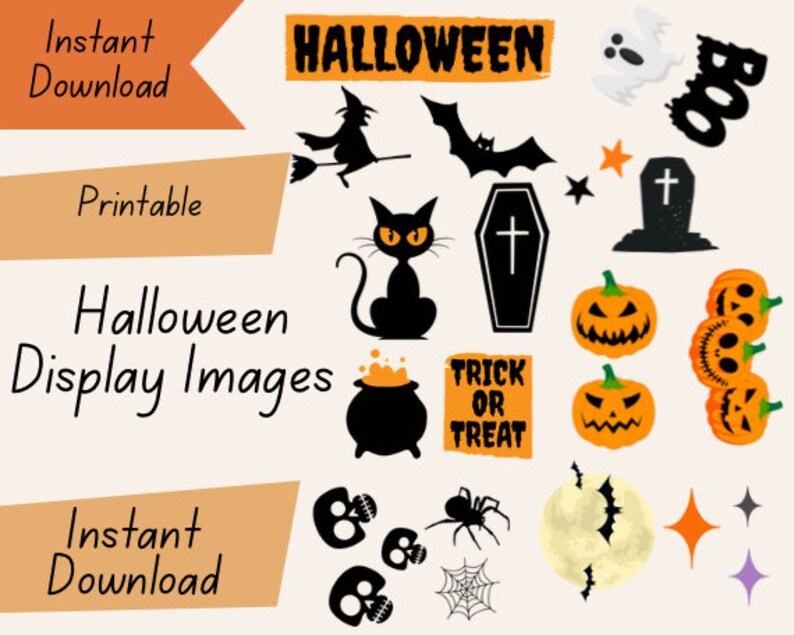 Printable Halloween Images, Photo Bundle, Halloween Themed Teacher ...