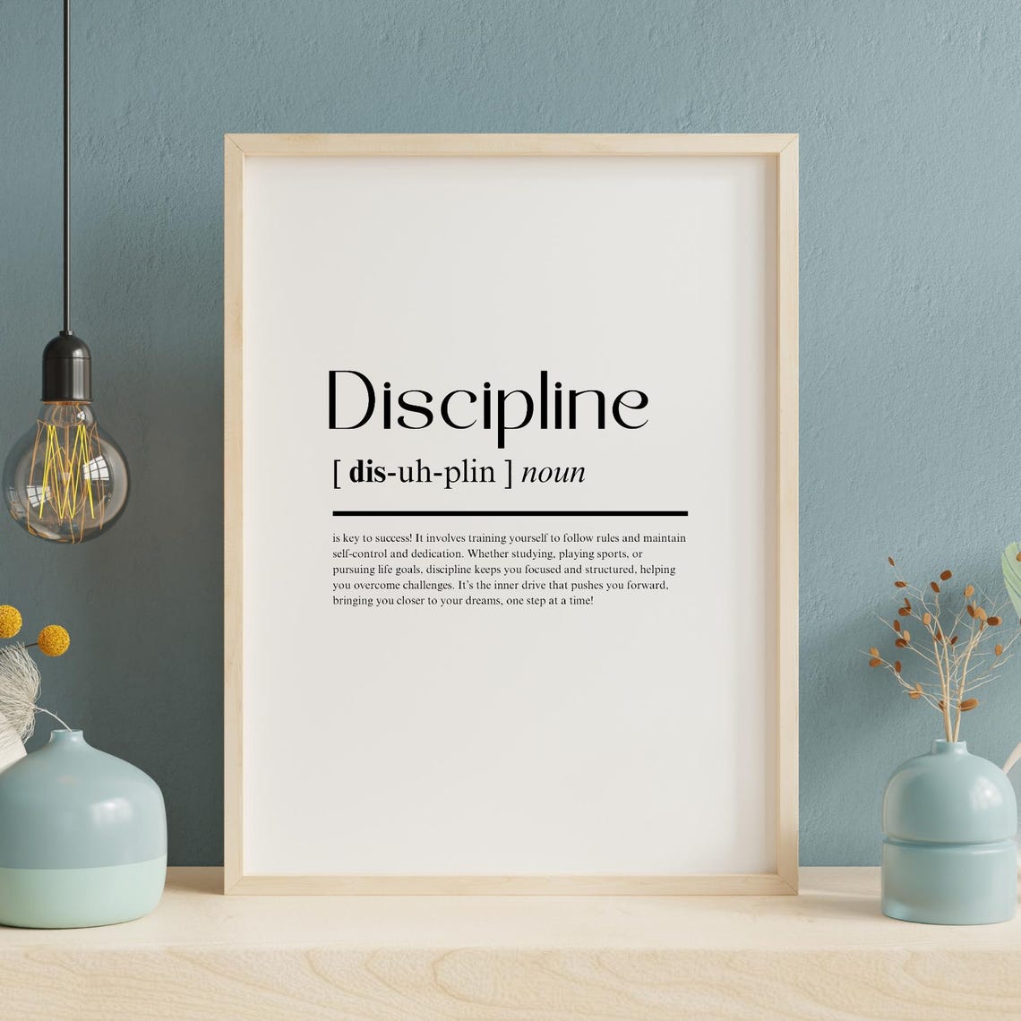 Discipline Definition Printable Wall Art Minimalist Digital Download ...