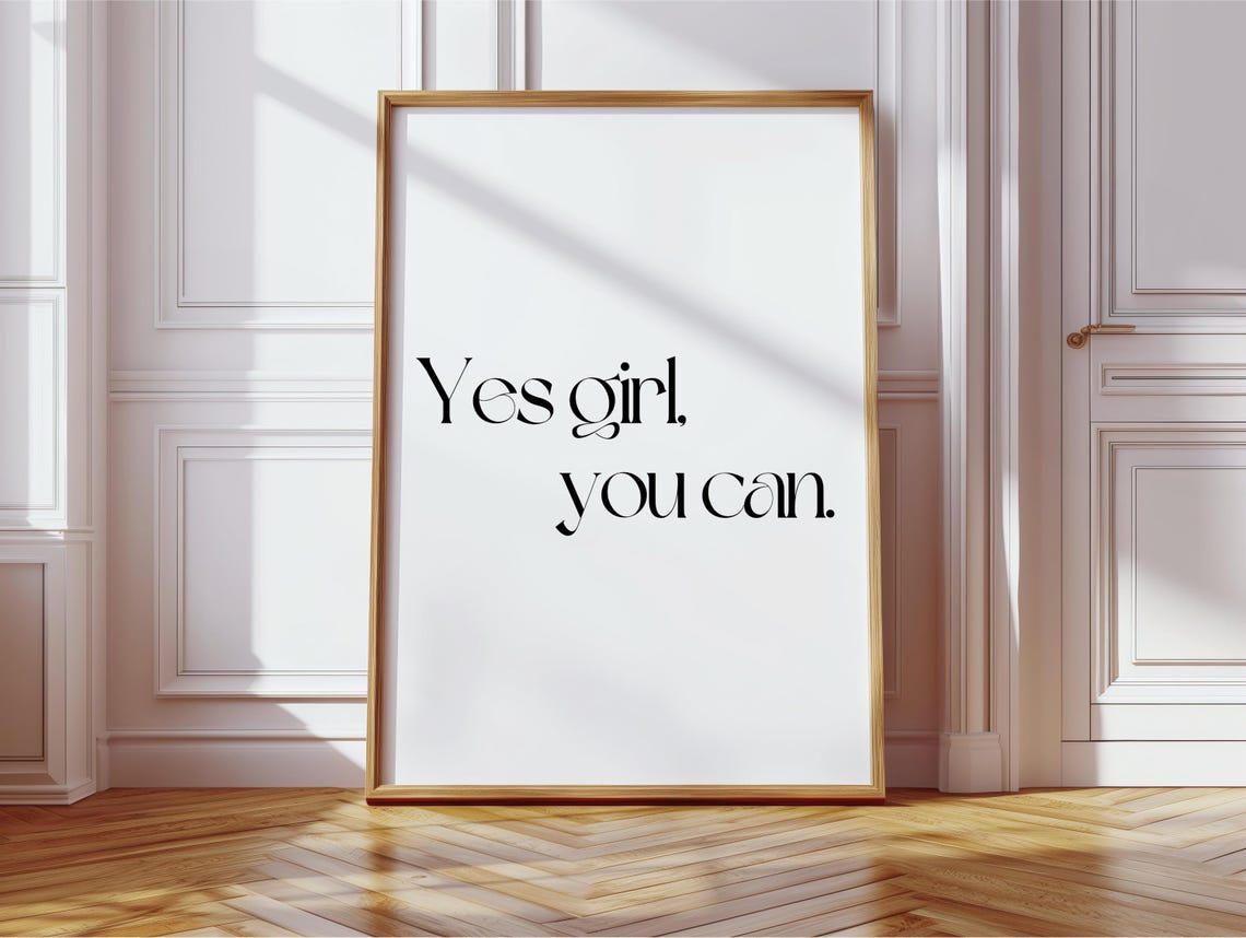 Minimalist Neutral Affirmation Printable Wall Art Motivational Quote ...