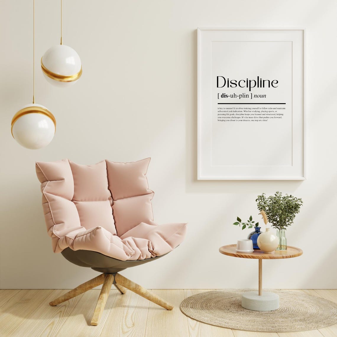 Discipline Definition Printable Wall Art Minimalist Digital Download ...