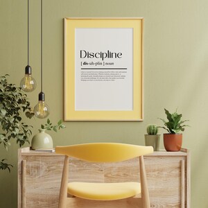 Discipline Definition Printable Wall Art Minimalist Digital Download ...