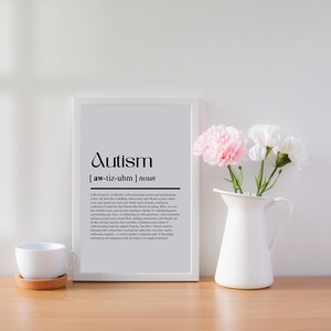 Autism Definition Digital Download Poster A1-A4, Dictionary Style, Fun ...