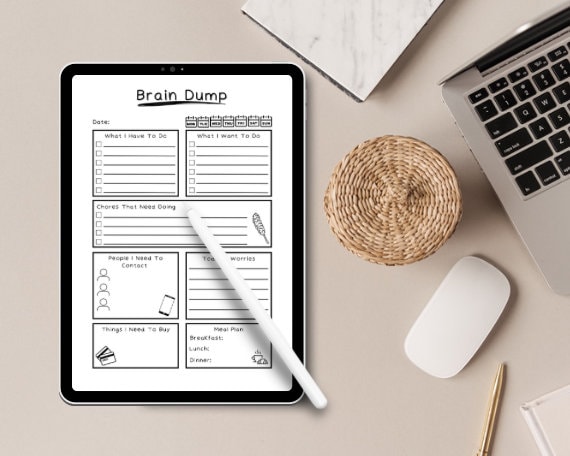 Plantilla de volcado de cerebro imprimible lista de tareas - Etsy México