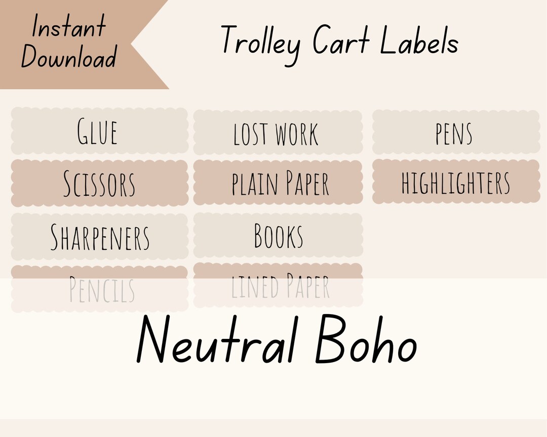 Teacher Trolley Labels, Tray Labels, Organisation Labels, Office Tray ...