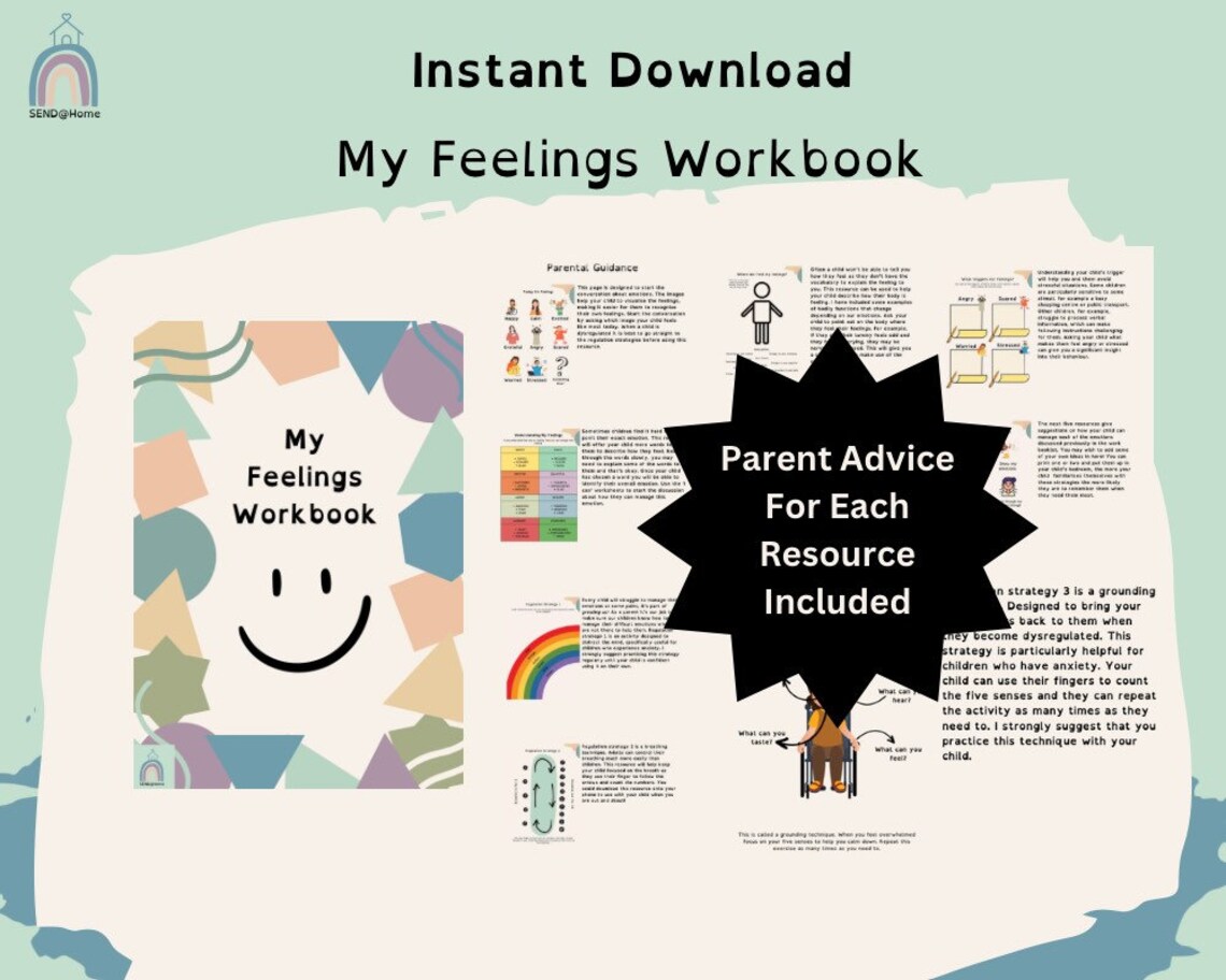 Emotions Worksheets, Feelings Worksheets, Autism Resources, Workbook ...