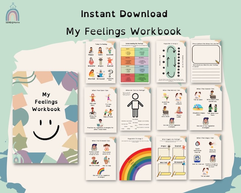 Emotions Worksheets Feelings Worksheets Autism Resources - Etsy