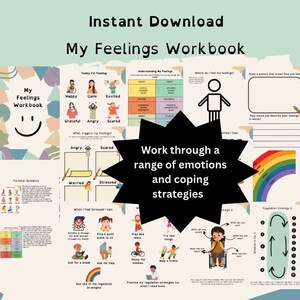 Emotions Worksheets, Feelings Worksheets, Autism Resources, Workbook ...