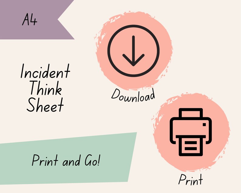Incident Think Sheet - Incident Report, Behaviour Review, Regulation ...