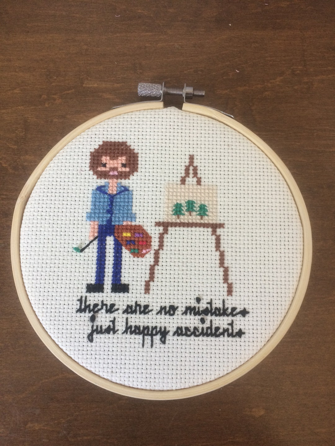 Bob Ross Cross Stitch - Etsy