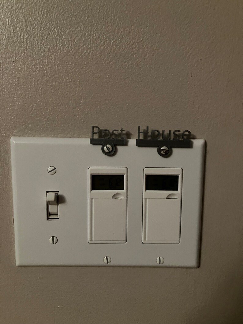 3D Printed Light Switch Labels - Etsy
