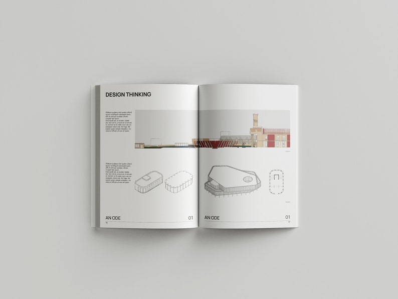 Portfolio Template Minimalist Layout Architecture - Etsy