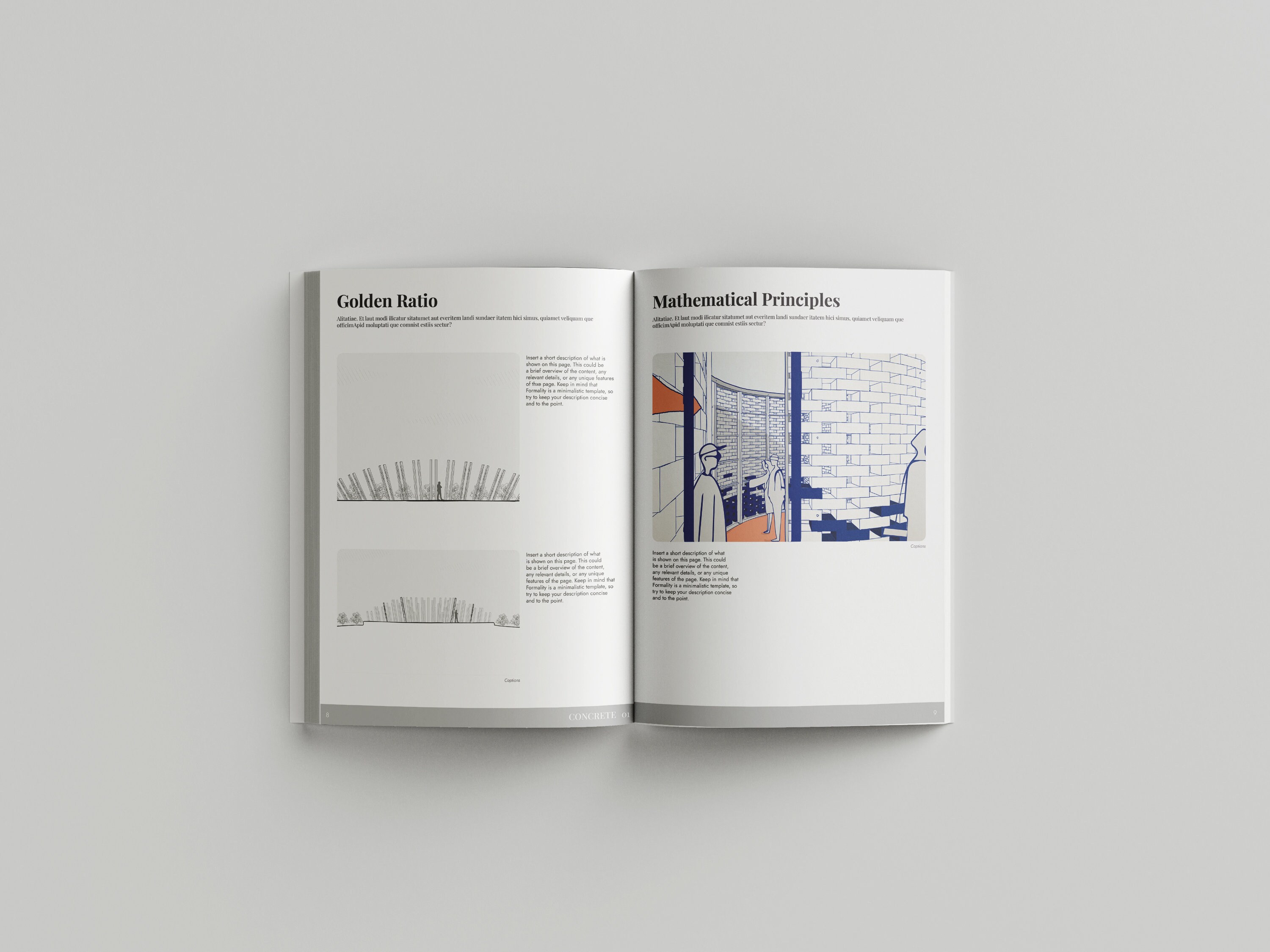 Minimalist Portfolio Template: Architecture & Interior Design (A4 ...