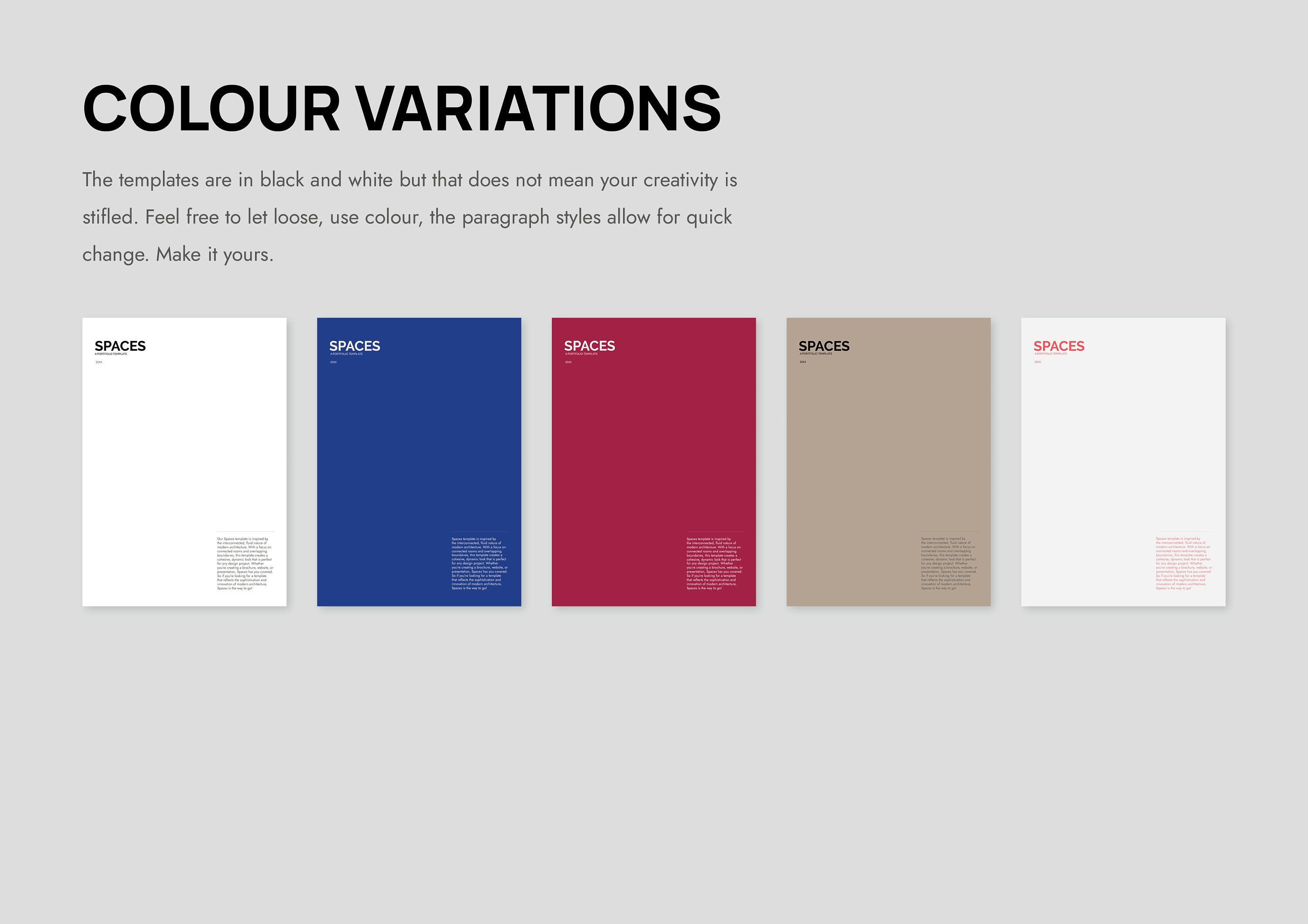 Minimalist Portfolio Template: A4 Indesign (digital Download) - Etsy