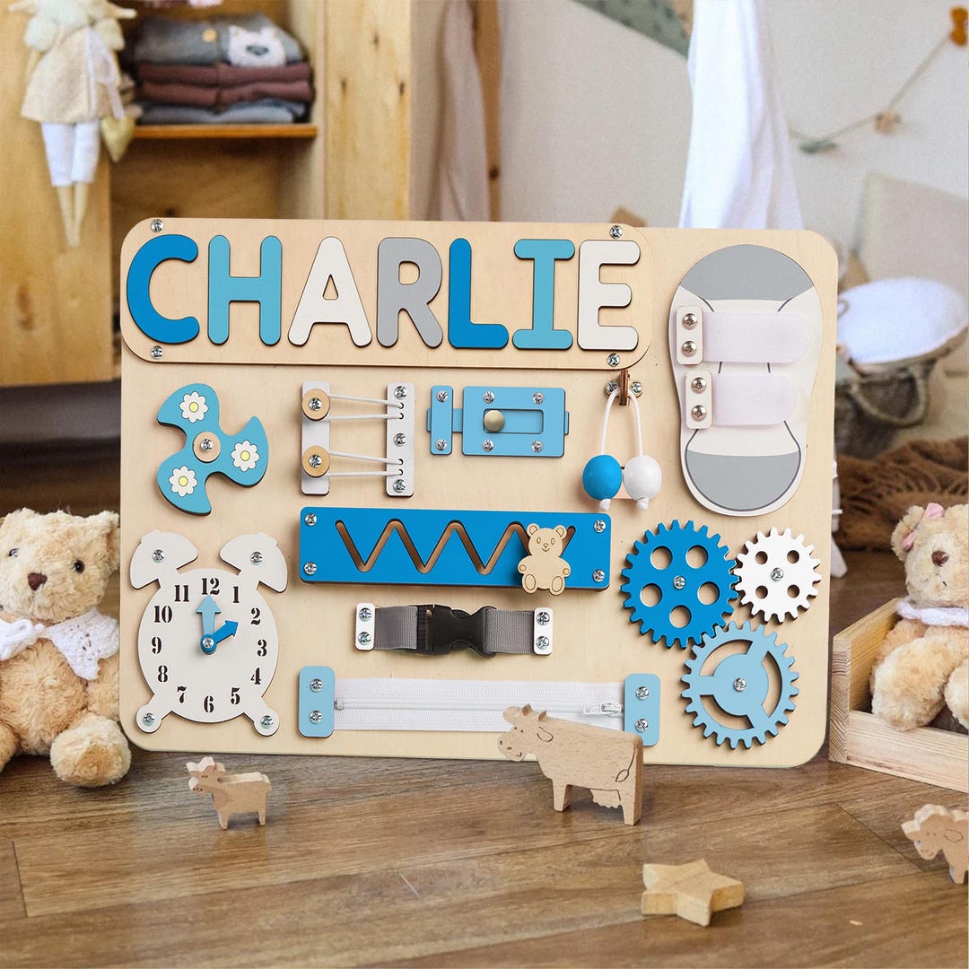 Personalized Montessori Busy Board, Developing Board, Developing Board ...